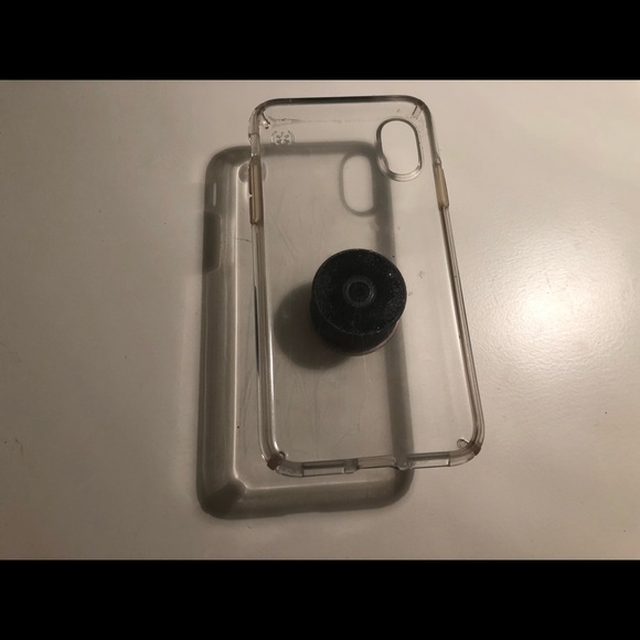 speck | Accessories | Iphone X Clear Speck Case With Rose Gold ...